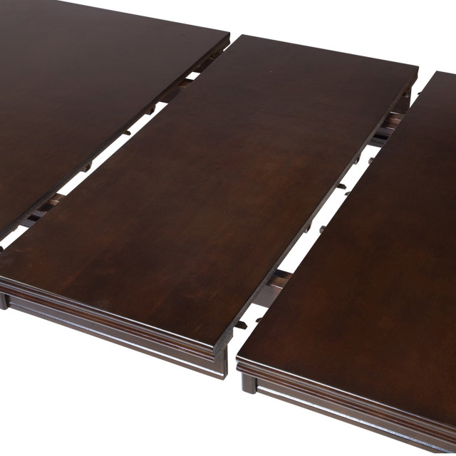 Contemporary Dining Table, Hardwood Frame With Expandable Table Top ...