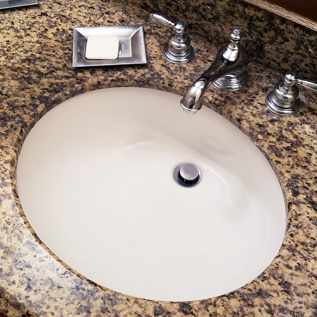 Nantucket UM-17x14-K 19 1/2" Oval Ceramic Undermount Bathroom Porcelain ...