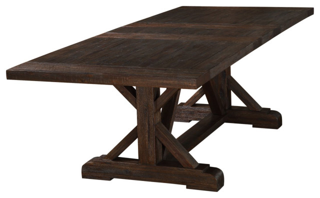 Modus Crossroads Cameron Solid Wood Extension Dining Table-Charcoal - Transitional - Dining ...