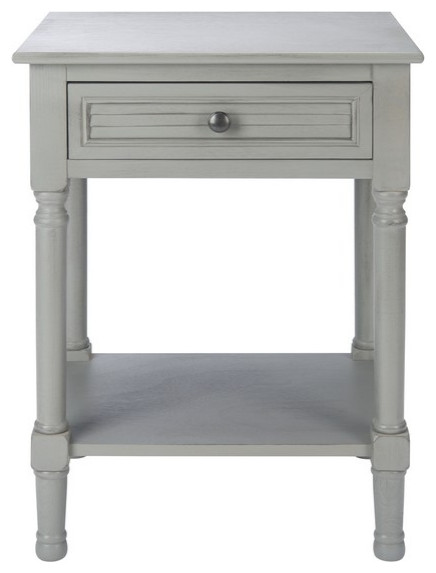 Nate One Drawer Accent Table Distressed Gray - French Country - Side Tables And End Tables - by ...