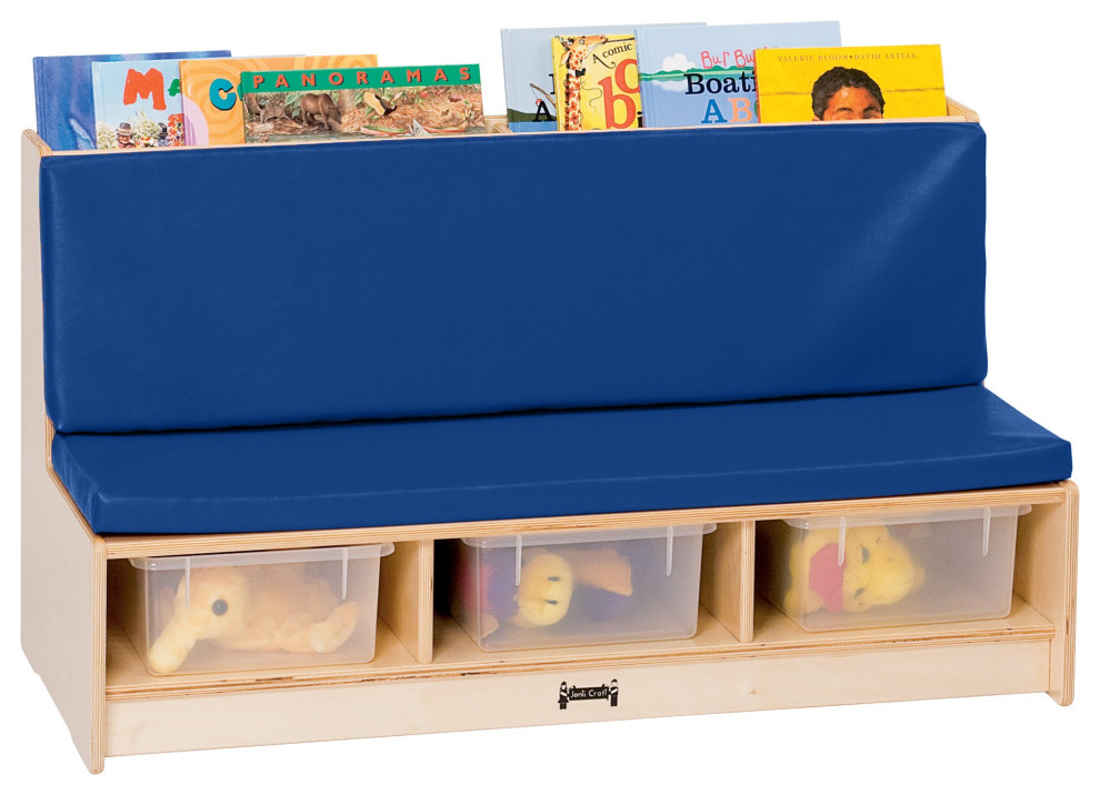 Jonti-Craft Literacy Couch - Blue - Contemporary - Kids Storage Benches ...