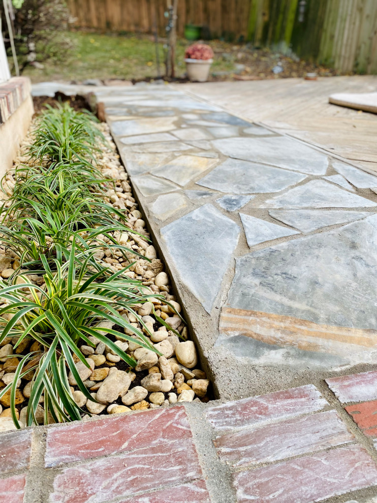 Flagstone Walkway Installation - Traditional - Landscape - Birmingham ...