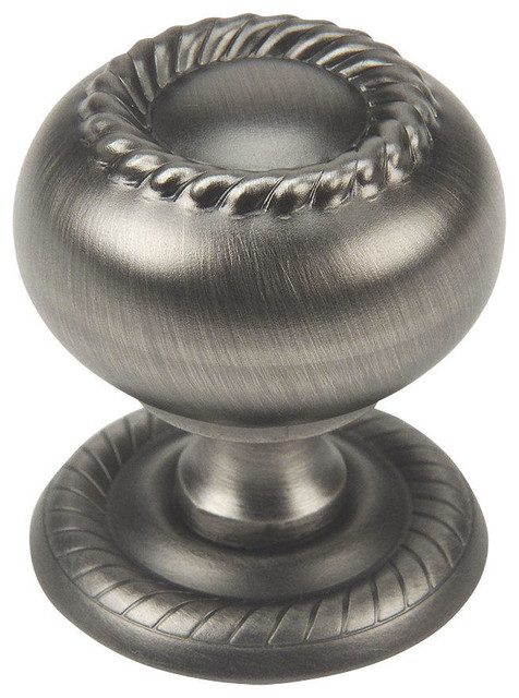 Cosmas 4040AS Antique Silver Cabinet Knob With Matching Backplate, Set ...