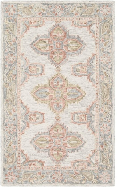 Hand Hooked Bonifate Area Rug BFT-1002, 2'x3' - Mediterranean - Area ...