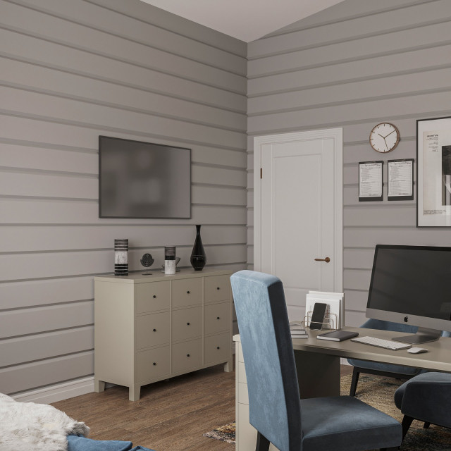 Study Room in the Cottage - Contemporary - Home Office - London - by ...