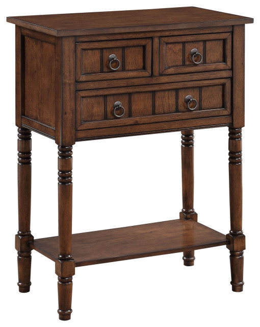 Kendra 3 Drawer Hall Table With Shelf - Traditional - Console Tables ...