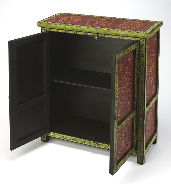 Disha Hand Painted Chest - Mediterranean - Accent Chests And Cabinets ...