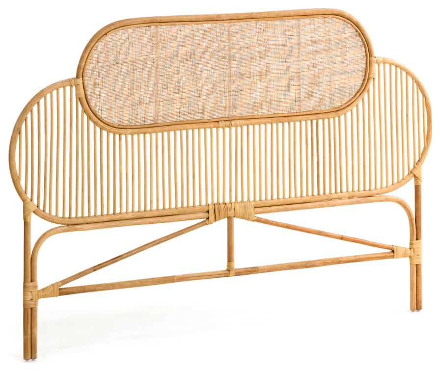 Natural Weaved Rattan Queen Headboard 67 La Forma Lalita Tropical
