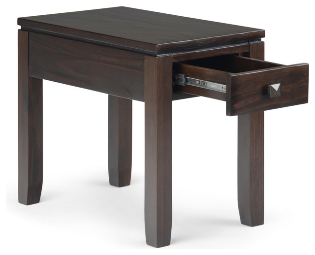 Cosmopolitan Solid Wood Narrow Side Table - Transitional - Side Tables ...