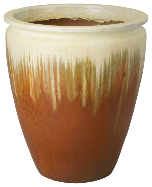 Rim Planter, Amber 27x27x32 - Farmhouse - Outdoor Pots And Planters ...