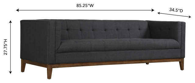 Gavin Gray Linen Sofa - Transitional - Sofas - by First of a Kind USA ...
