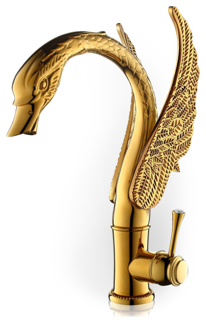 Gold Swan Faucet Set - Traditional - Bathroom Sink Faucets - by Krugg ...