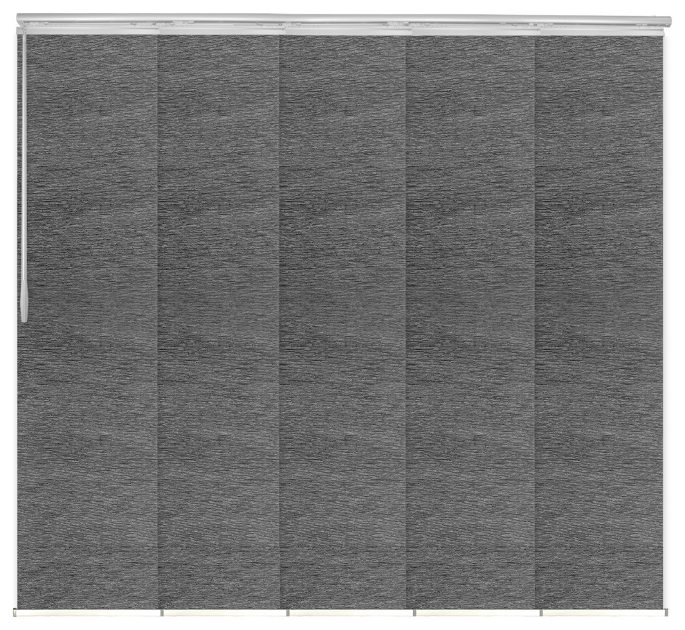 Ember Lead 5-Panel Track Extendable Vertical Blinds 58-110"W, 91.4" H ...