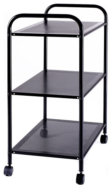 Durable 3-Tier Rolling Display Storage Shelf - Contemporary - Bar Carts ...