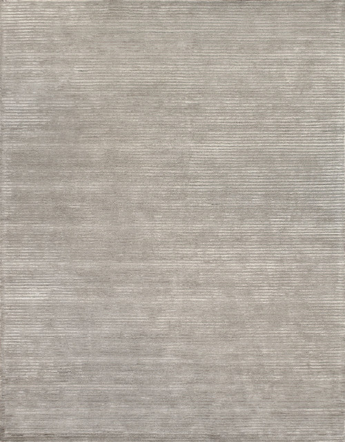 Pasargad Home Edgy Collection Silver Bamboo Silk & Wool Rug 7'9"x9'9 ...