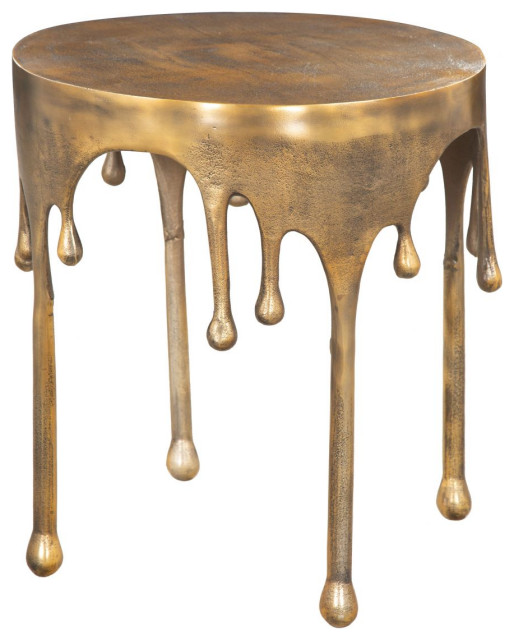 Drip Side Table, Antique Brass - Contemporary - Side Tables And End ...