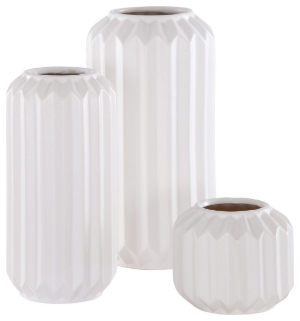 Safavieh Emari Ceramic Vase, White, #N/A - Transitional - Vases - by ...