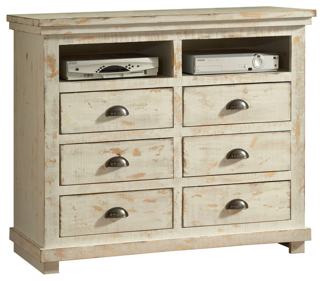Willow Distressed Media Chest - Farmhouse - Media Cabinets - by ...