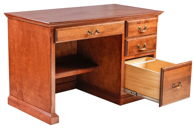 Traditional Alder Desk With Pencil Drawer, 48w - Traditional - Desks ...