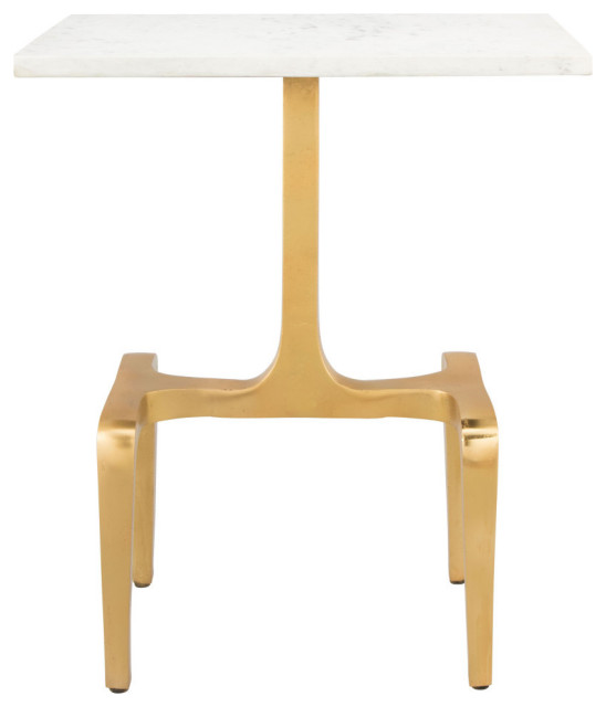 Granger Side Table White and Gold - Contemporary - Side Tables And End ...