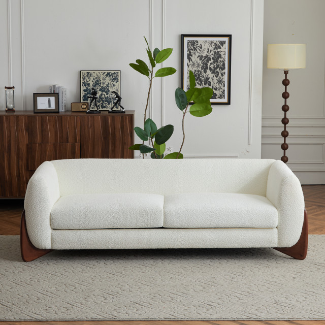 Christopher Knight Home 82" Boucle Sherpa Upholstered Sofa - Transitional - Sofas - by GDFStudio ...