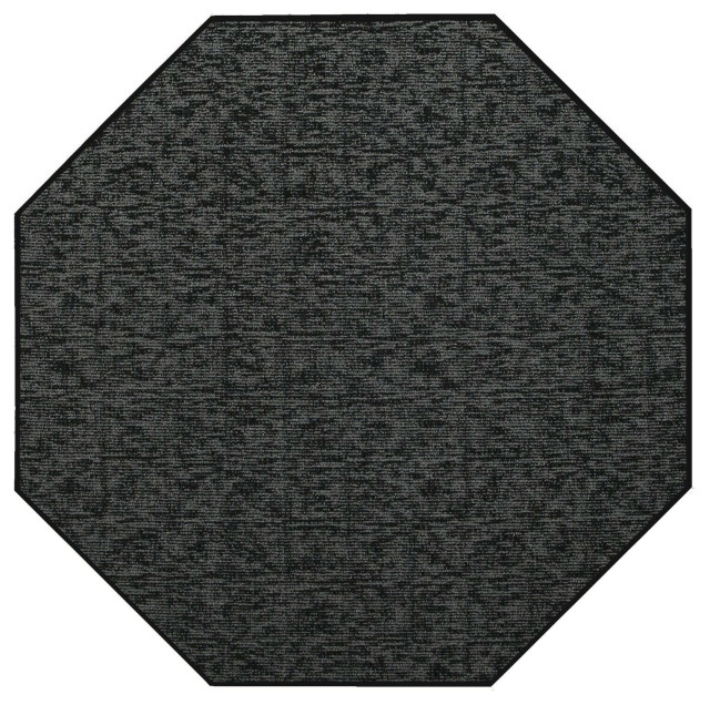 Modern Indoor/Outdoor Commercial Solid Color Area Rug, 6' Octagon ...