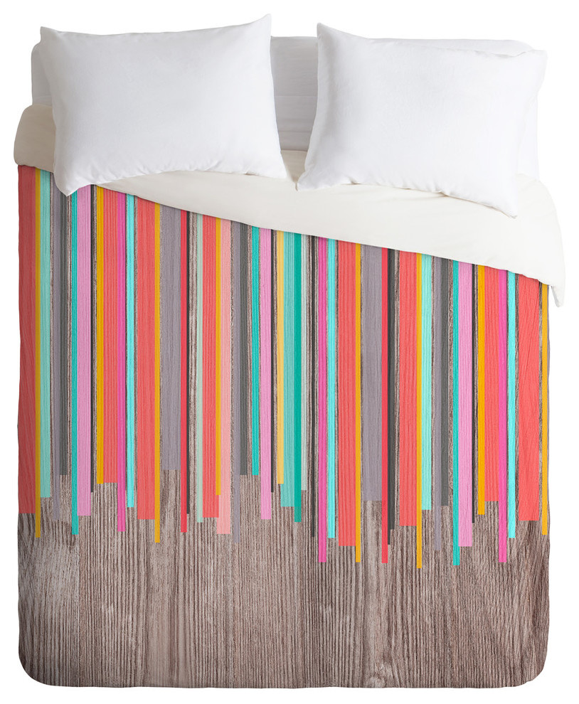 Deny Designs Iveta Abolina Stripe Happy Duvet Cover, Twin ...