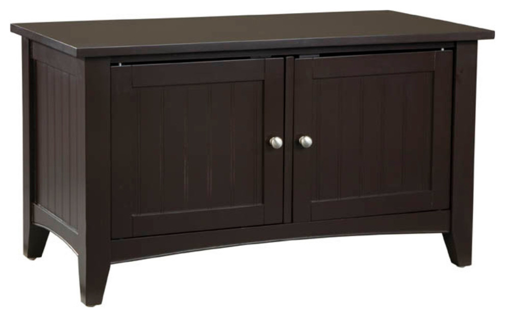 Shaker Cottage Storage Cabinet Bench, Cherry - Transitional - Accent ...
