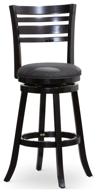 DTY Indoor Living Granby Slat Back Swivel Stool, 30" Bar Stool ...
