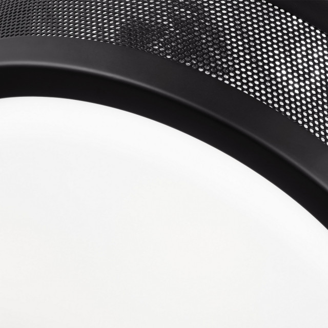 Vander 3-Light LED Flushmount Ceiling Light in Midnight Black, 12.000 ...