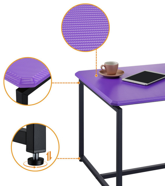GT 3-Piece Carbon Fiber Wrap Coffee Table and End Table Set ...