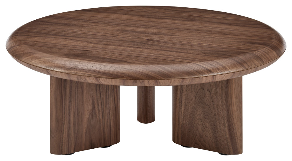 Albert Round Coffee Table, Walnut - Modern - Coffee Tables - by Euro ...