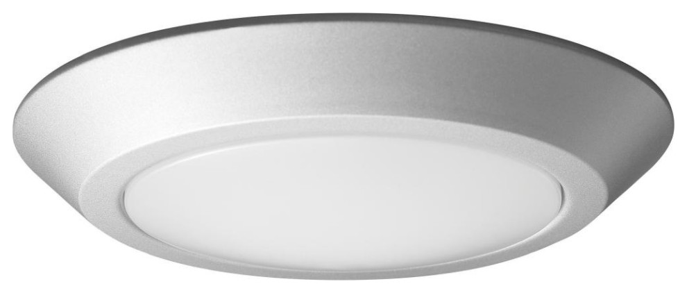 7" LED Flush Mount Fixture Disk Light, Brushed Nickel Finish 3000K 90 ...