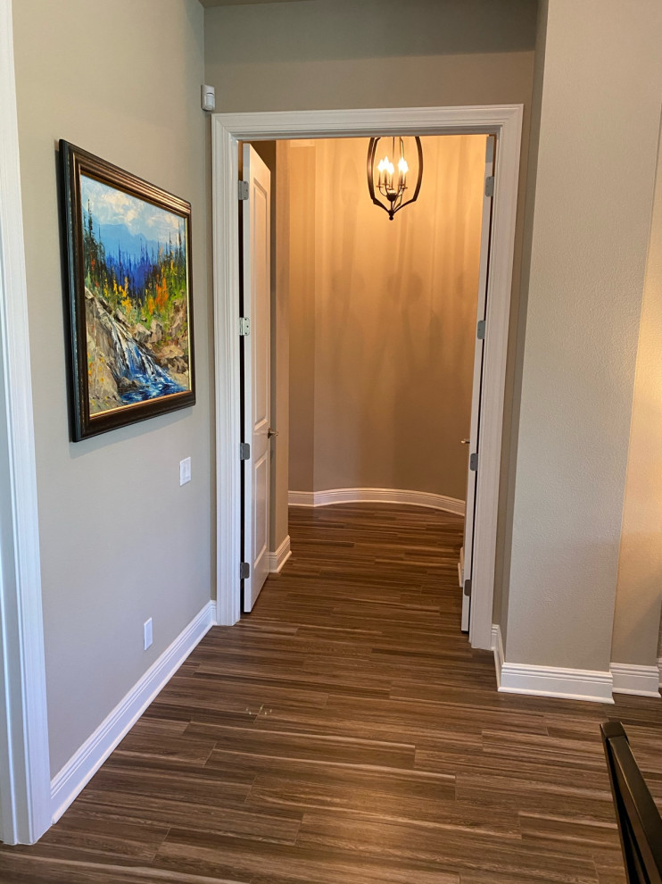 Decor suggestions for concave hallway wall.
