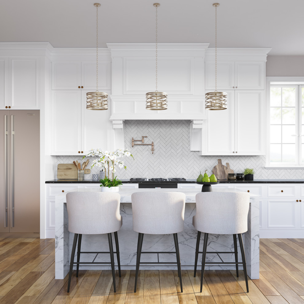 3 Light 13.5" Antique Nickel Pendant - Transitional - Pendant Lighting ...