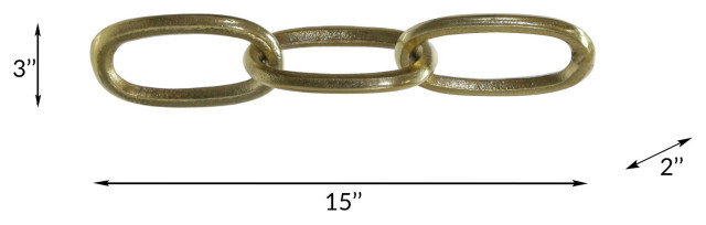 Metal 15" Chain Decor, Gold - Beach Style - Decorative Objects And ...