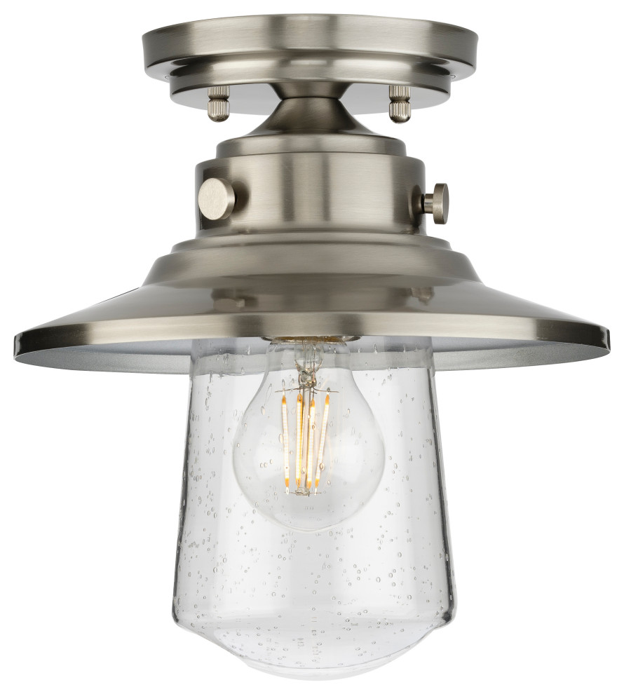 Luxury Coastal Ceiling Light, Stainless Steel - Transitional - Outdoor ...