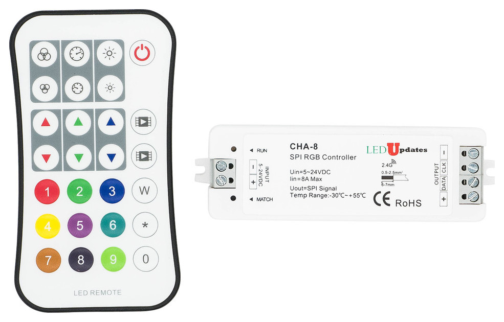 Dream Color Chase Effect LED Light SPI Controller with Remote ...