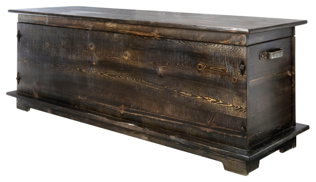 Big Sky Collection Rugged Sawn 4' Blanket Chest - Rustic - Accent And ...