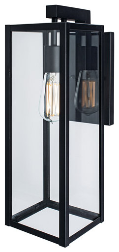 Norwell Lighting 1186-MB-CL Capture Outdoor Wall Light, Matte Black ...