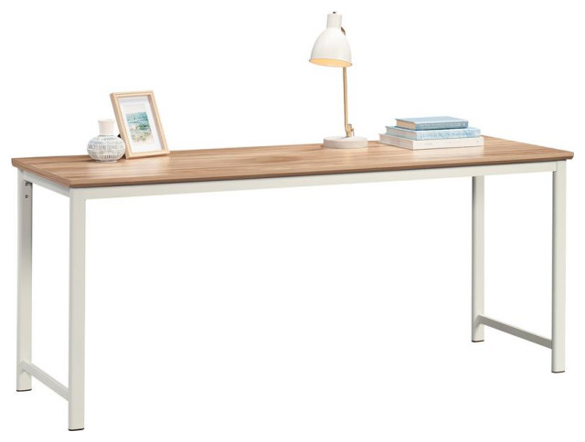 Bergen Circle 72x24 Table Desk Kiln Acacia - Traditional - Bar Stools ...