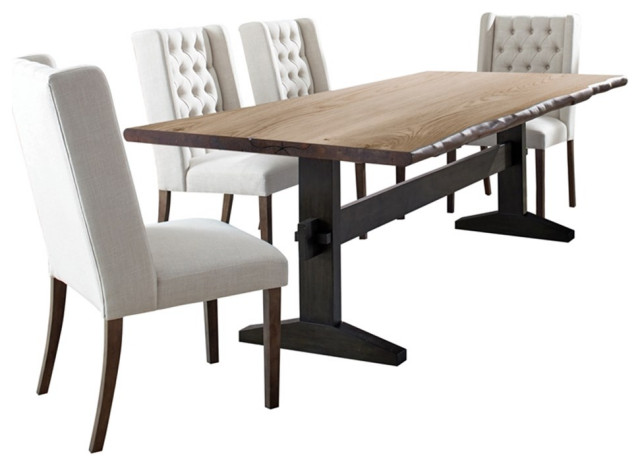 Coaster Bexley 5-piece Rectangular Wood Dining Set Natural Honey and ...