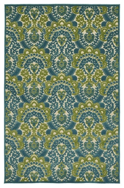 Kaleen A Breath of Fresh Air Collection Rug, Blue, 5'x7'6 ...