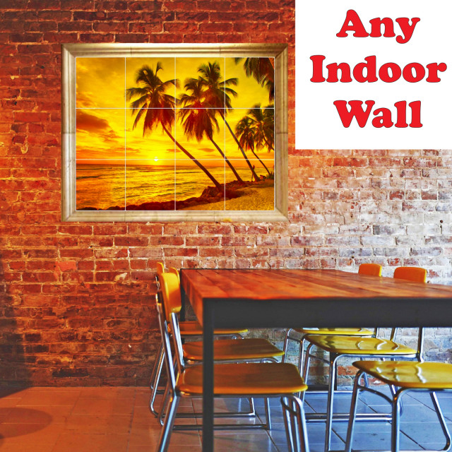 Flowers Ceramic Tile Wall Mural HZ500614, 36" Wide x 60" High ...