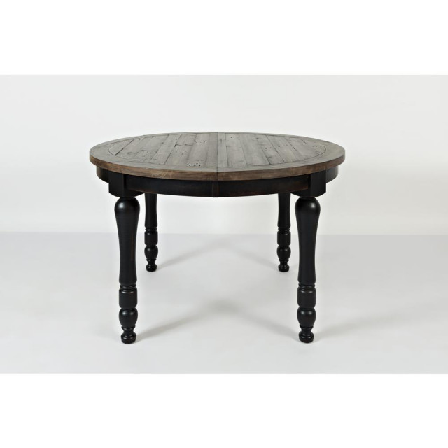 Madison County Round to Oval Dining Table - Vintage Black - Traditional ...