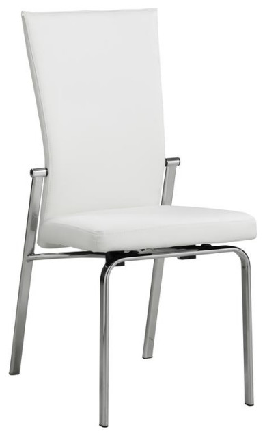 Contemporary Motion-Back Leather Upholstered Side Chair - Contemporary ...