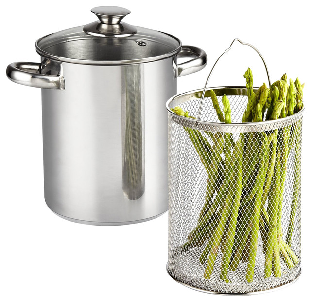 Cook N Home 4 Quart Vegetable Steamer Pot, Stainless Steel ...