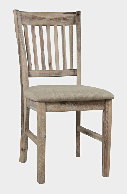 Rustic Shores Coastal Style Upholstered Desk Chair - Grey Wash ...