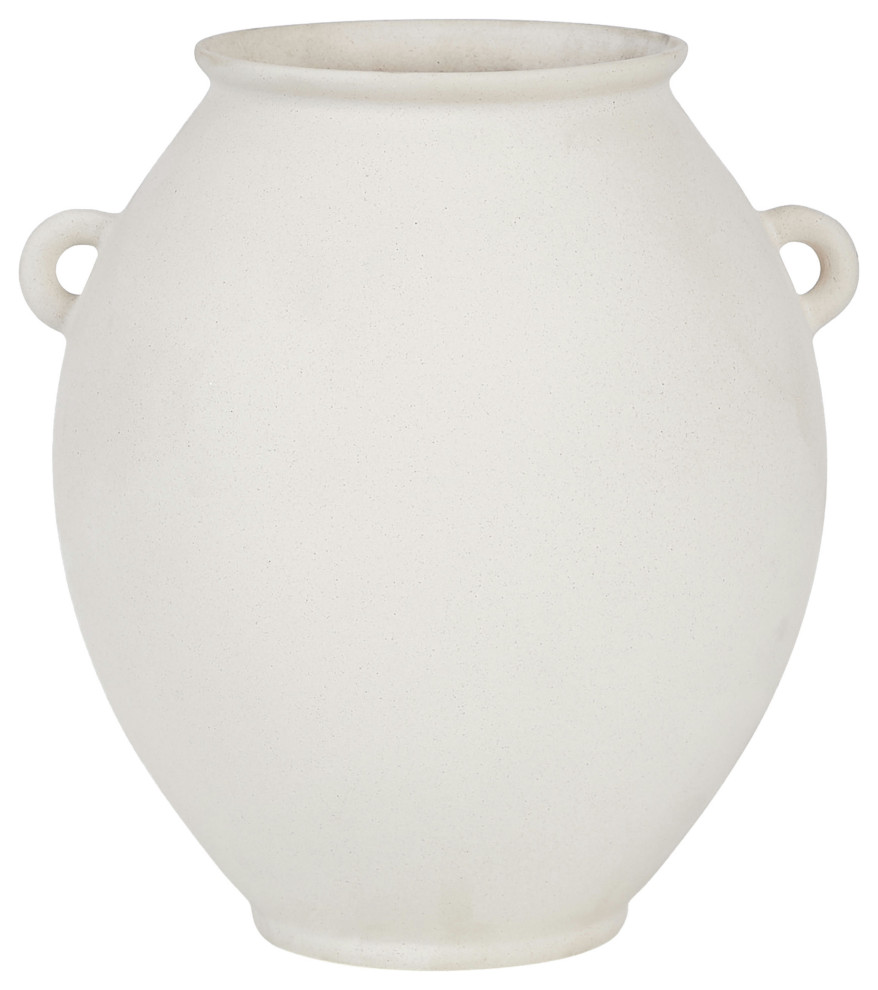 Yevla Matte Off-White Ceramic Vase - Transitional - Vases - by Renwil ...