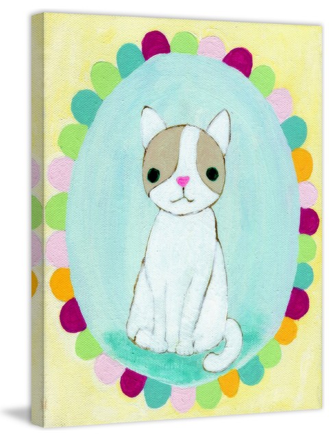 "Kitty Simple Painting" Painting Print on Wrapped Canvas, 30x36 ...